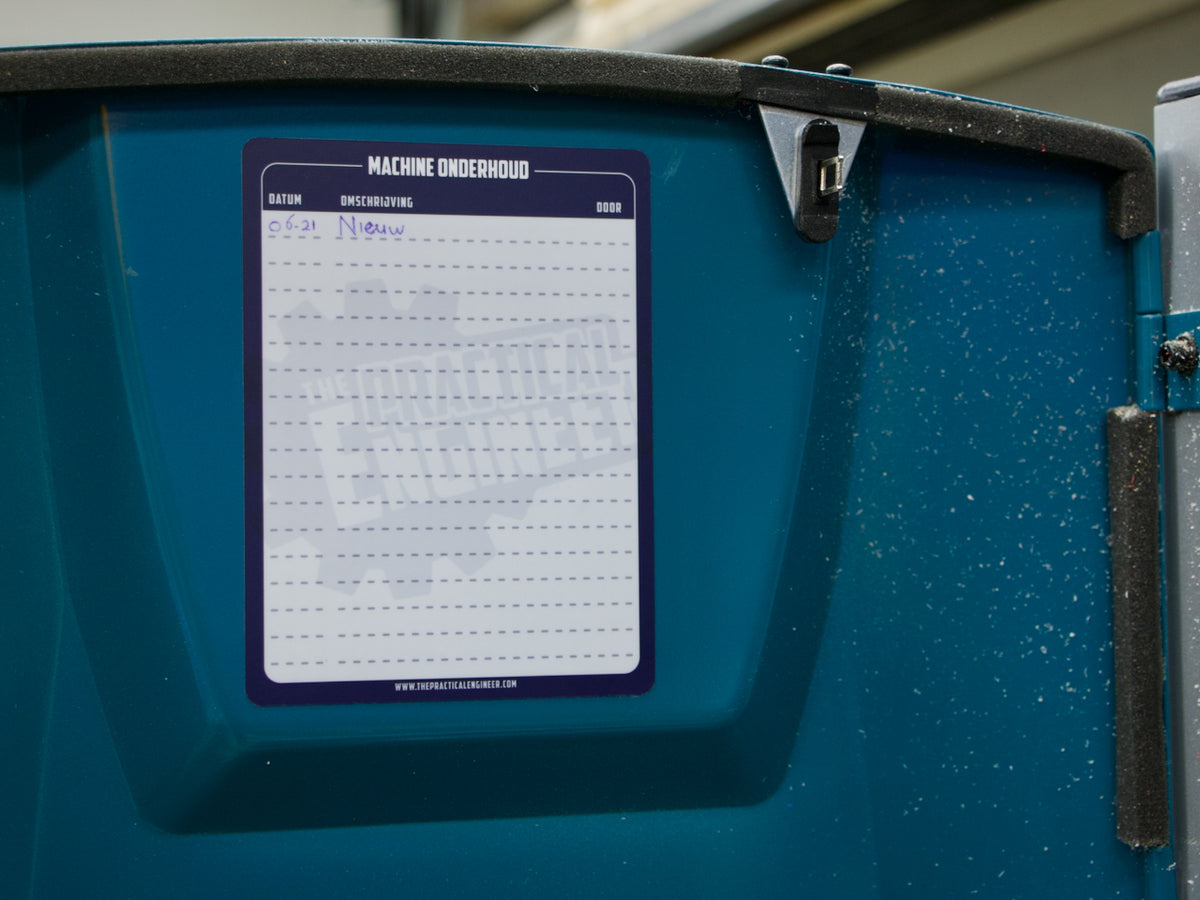 Machine Onderhoud sticker – The Practical Engineer